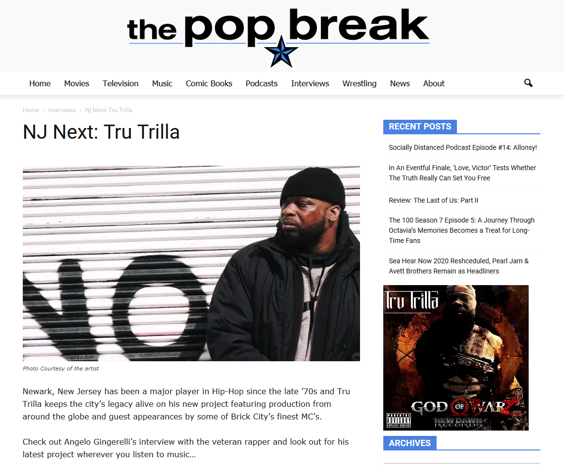 New Interview – New Jersey rapper Tru Trilla speaks with The Pop Break ...